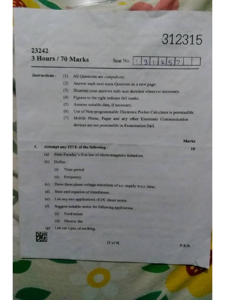 EEE Final Paper Sem 2 | PDF