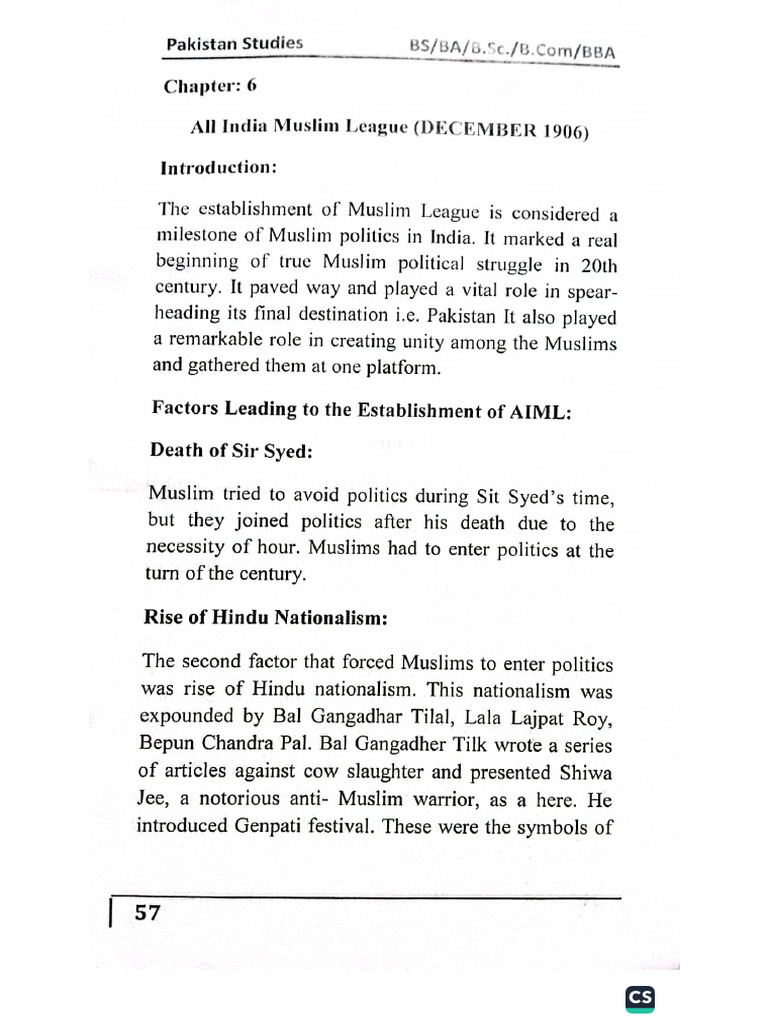 All India Muslim League | PDF