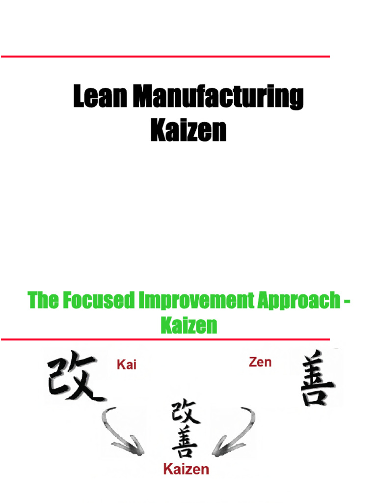 Lean Manufacturing 5 - Kaizen | PDF | Lean Manufacturing | Business Process