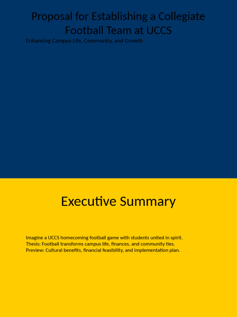 UCCS Football Final Presentation Updated (1) | PDF