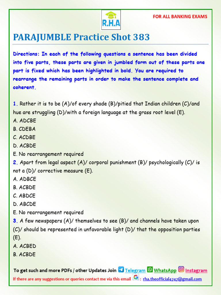 PARAJUMBLE Practice Shot 383 | PDF | Communication | Information And Communications Technology