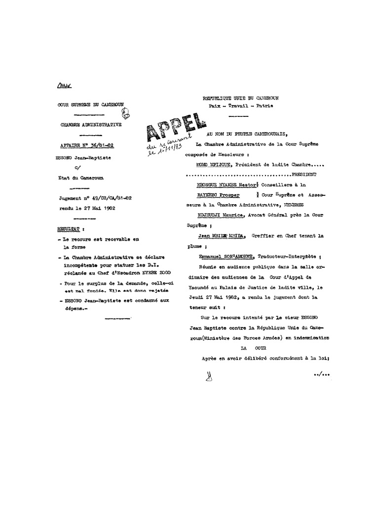 Aff Essono Jean Marie | PDF