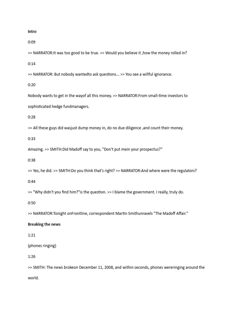 Unraveling the Madoff Affair | PDF | Investing