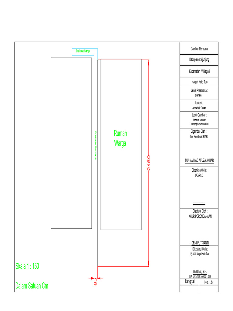 Site Plan Drainase Nisrawati-Model | PDF