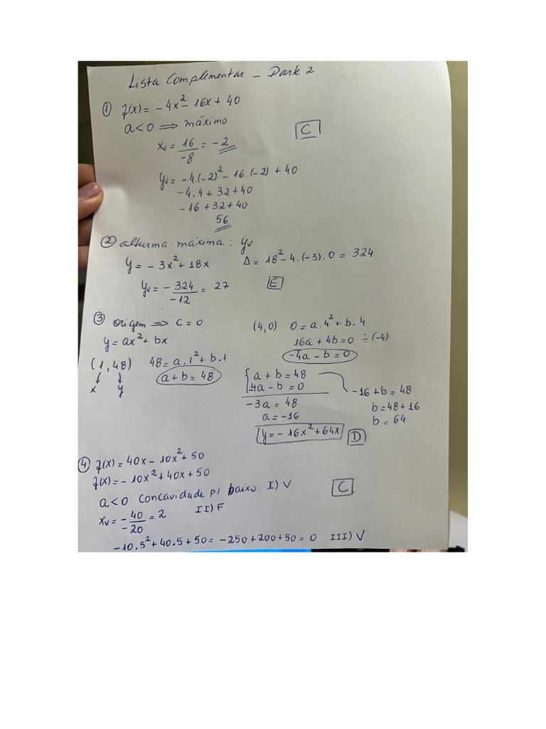 Resolucao Lista Complementar - Parte 2 20241130-183332 | PDF