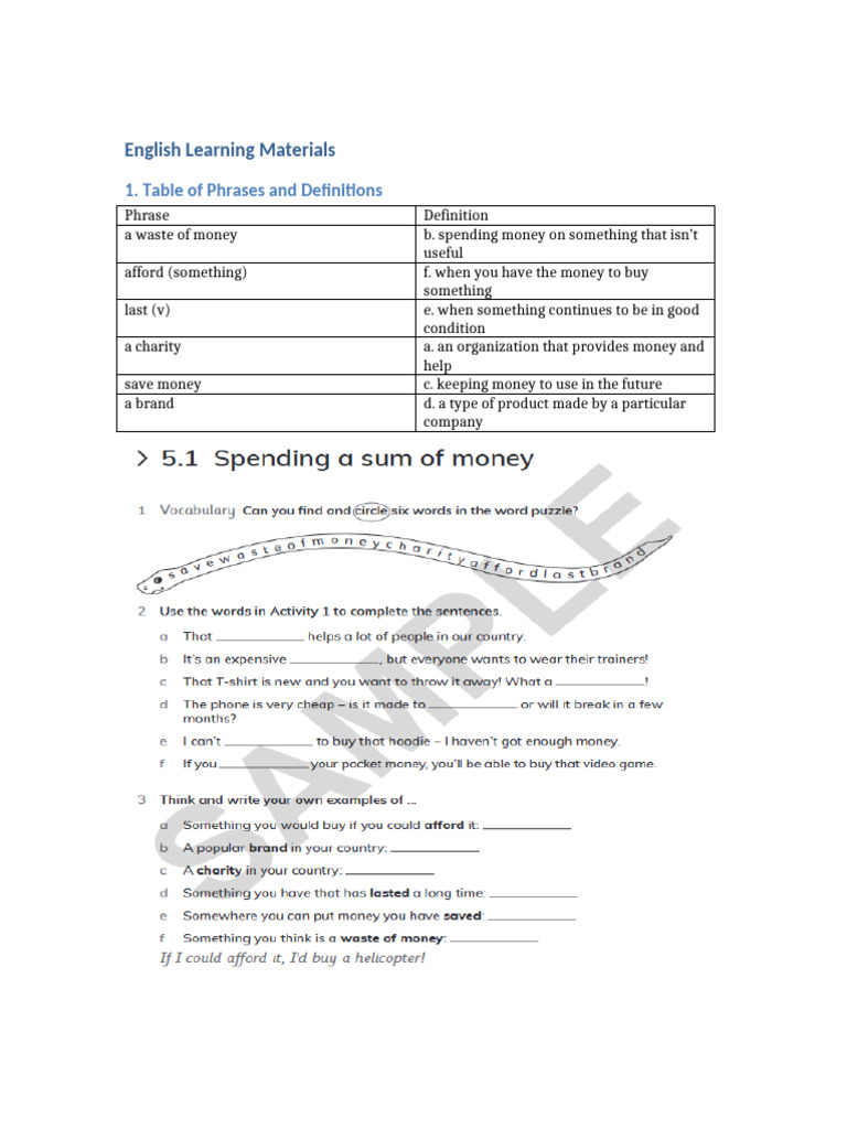 English_Learning_Materials | PDF | Adjective | Linguistics