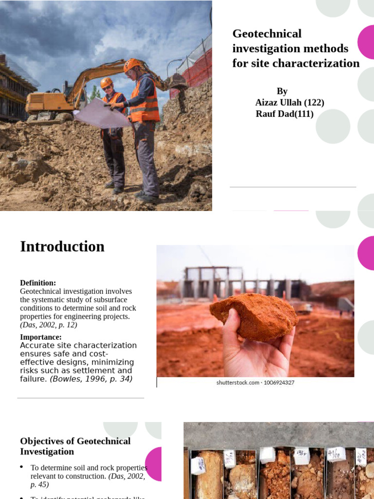 Geotechnical Investigation Methods For Site Characterization | PDF | Geotechnical Engineering ...