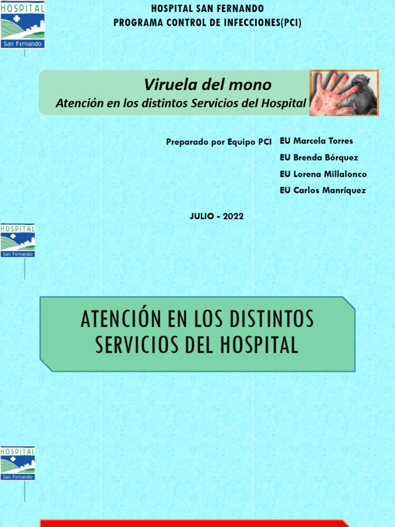 Protocolo de Atención para Viruela del Mono en Hospital San Fernando ...