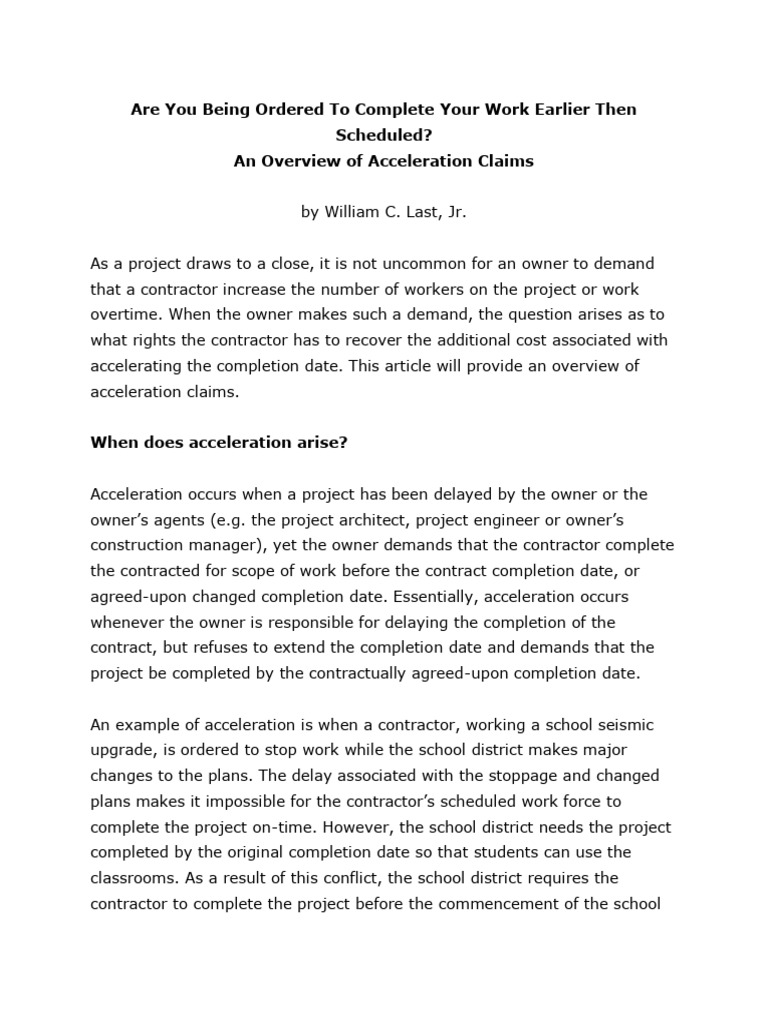 Notes - How To Claim For Acceleration Cost - (Last) | PDF | Cost ...