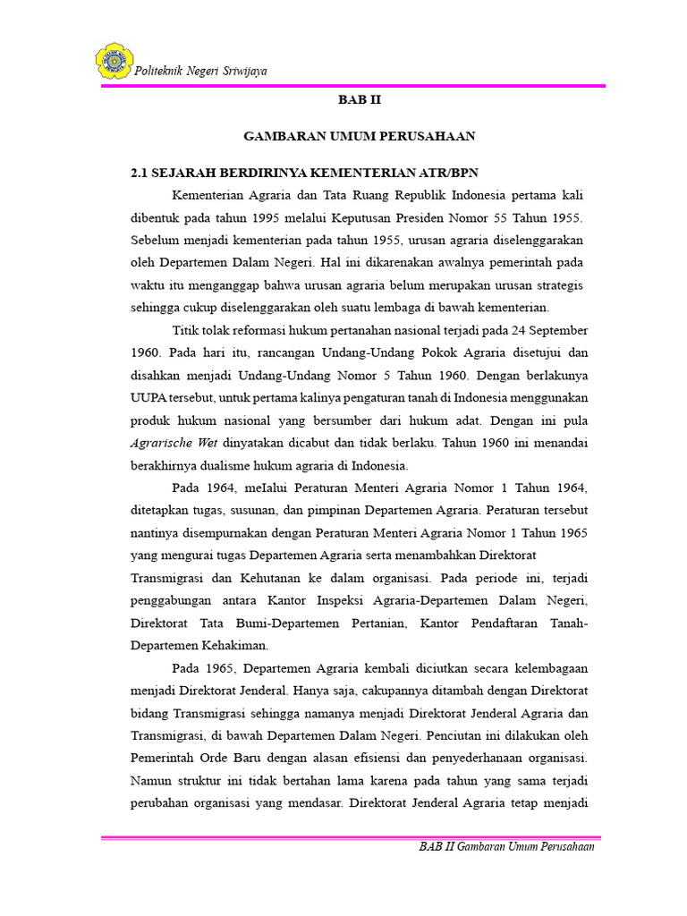 Laporan KP Bab 2 | PDF