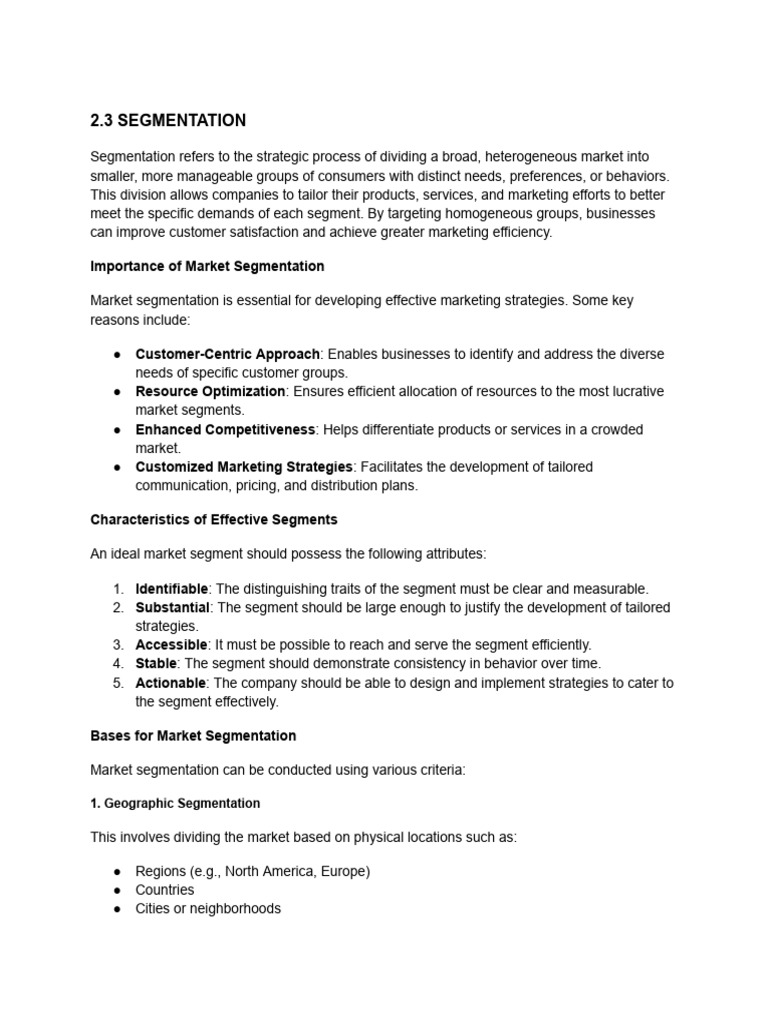 Unit 2_NAM | PDF | Retail | Market Segmentation