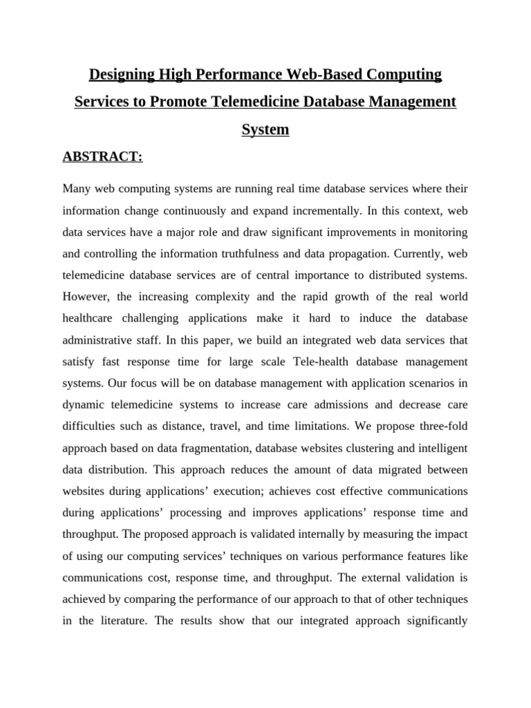 Designing High Performance Web-Based | PDF | Databases | Computer Cluster