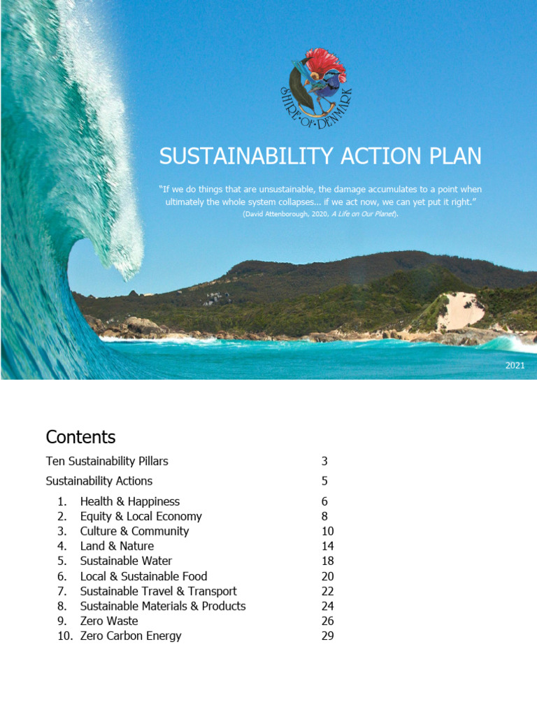 Shire of Denmark Sustainability Action Plan FINAL | PDF ...