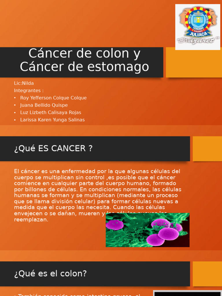 Cáncer de Colon: Síntomas y Tratamiento | PDF | Intestino grueso ...