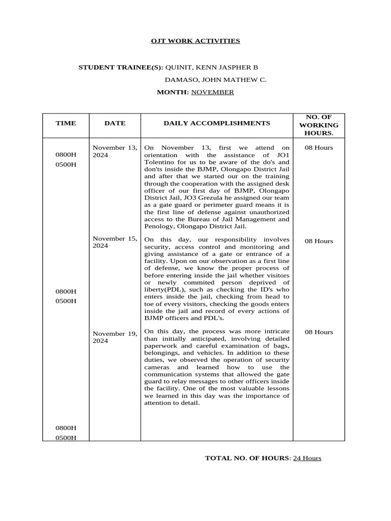 BJMP Accomplishment Report | PDF | Prison