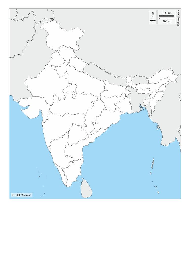 Blank Map of India | PDF
