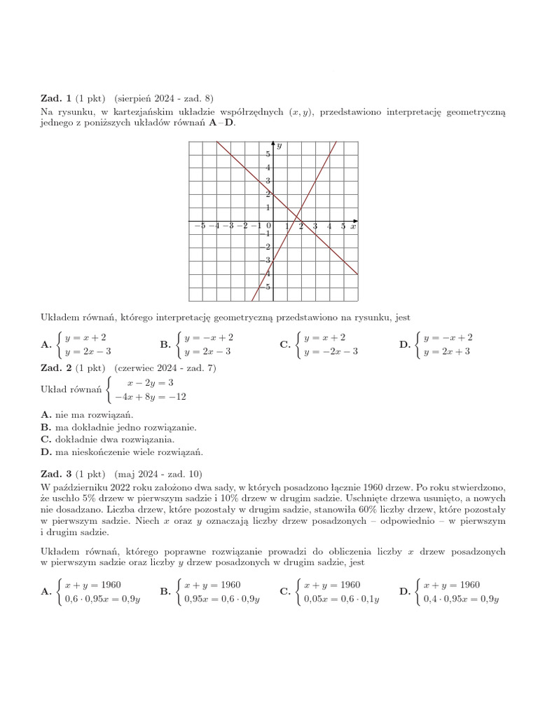 Uk Ady R Wnaä Liniowych | PDF
