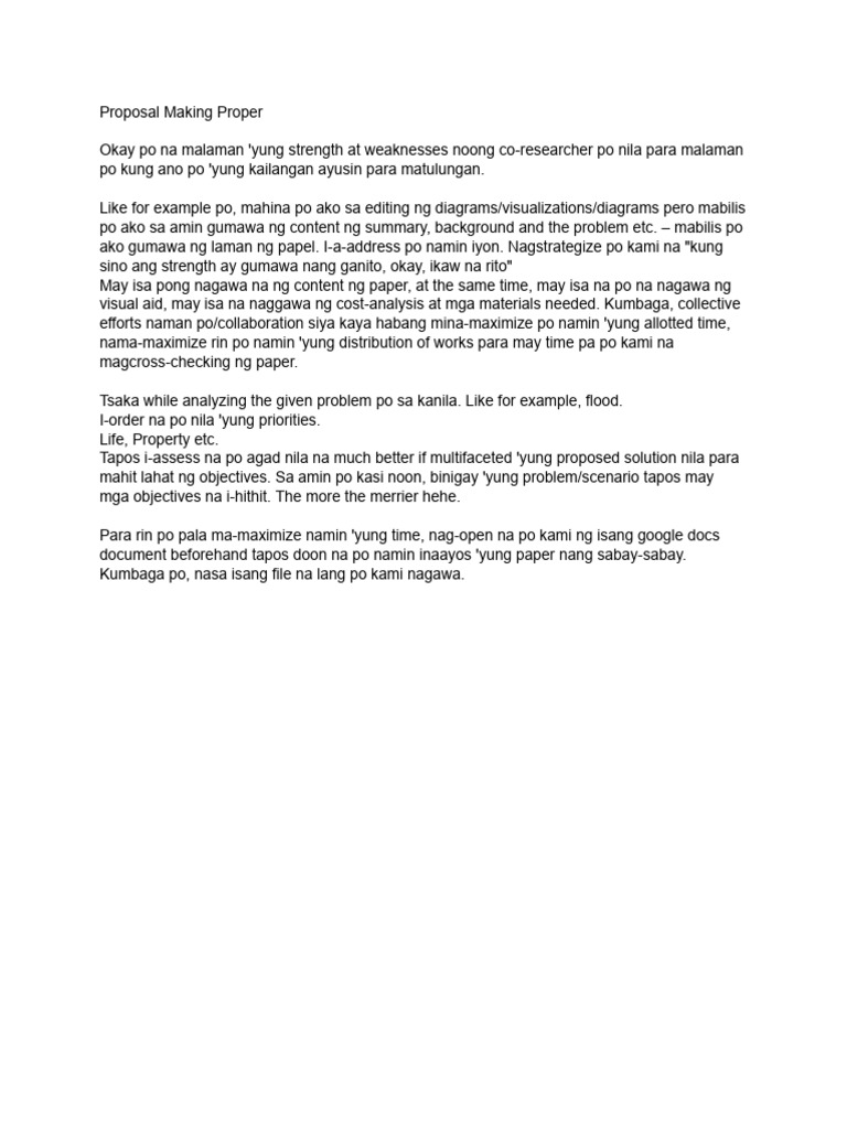 Proposal Making Proper | PDF