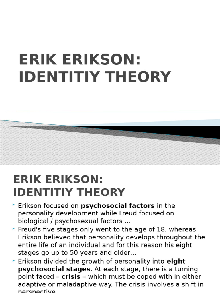 6 Erik Erikson Identity Theory | PDF | Identity (Social Science ...