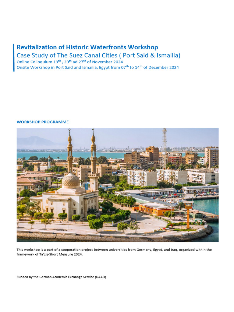Updated Programme Historic Waterfront Workshop | PDF | Environmental ...