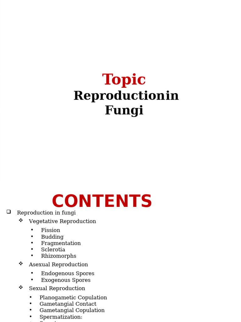 Reproduction in Fungi 2 | PDF | Sexual Reproduction | Fungus