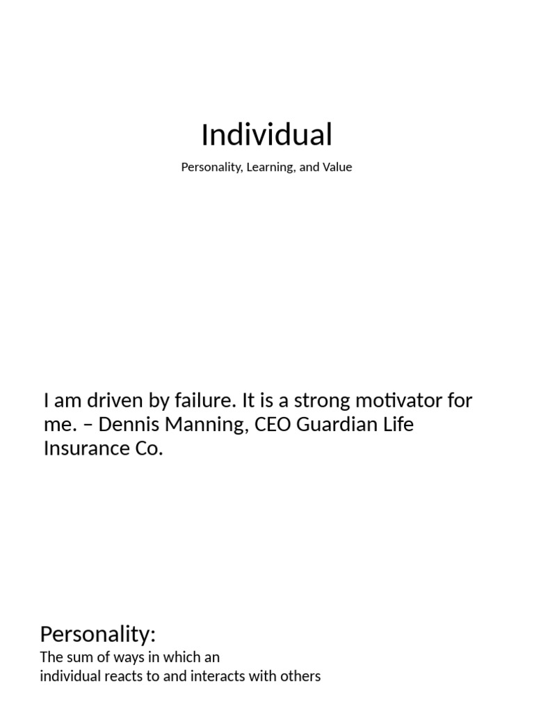 Ob Chapter 5 Personality (Topic 3) | PDF | Extraversion And Introversion | Behavioural Sciences