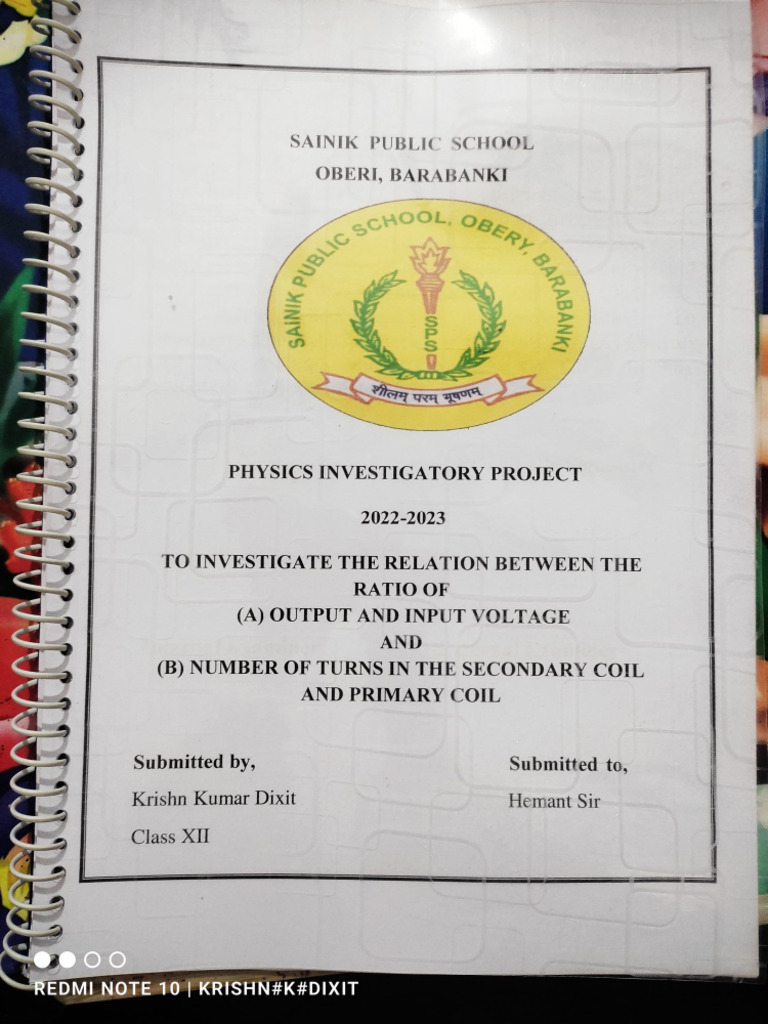 Physics Investigatory Project | PDF
