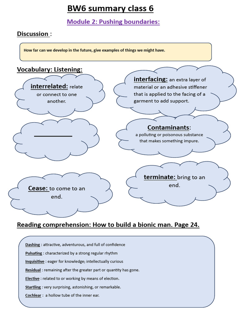 BW6 Summary Class 6 | PDF