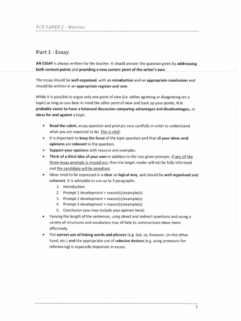 Fce Essay | PDF