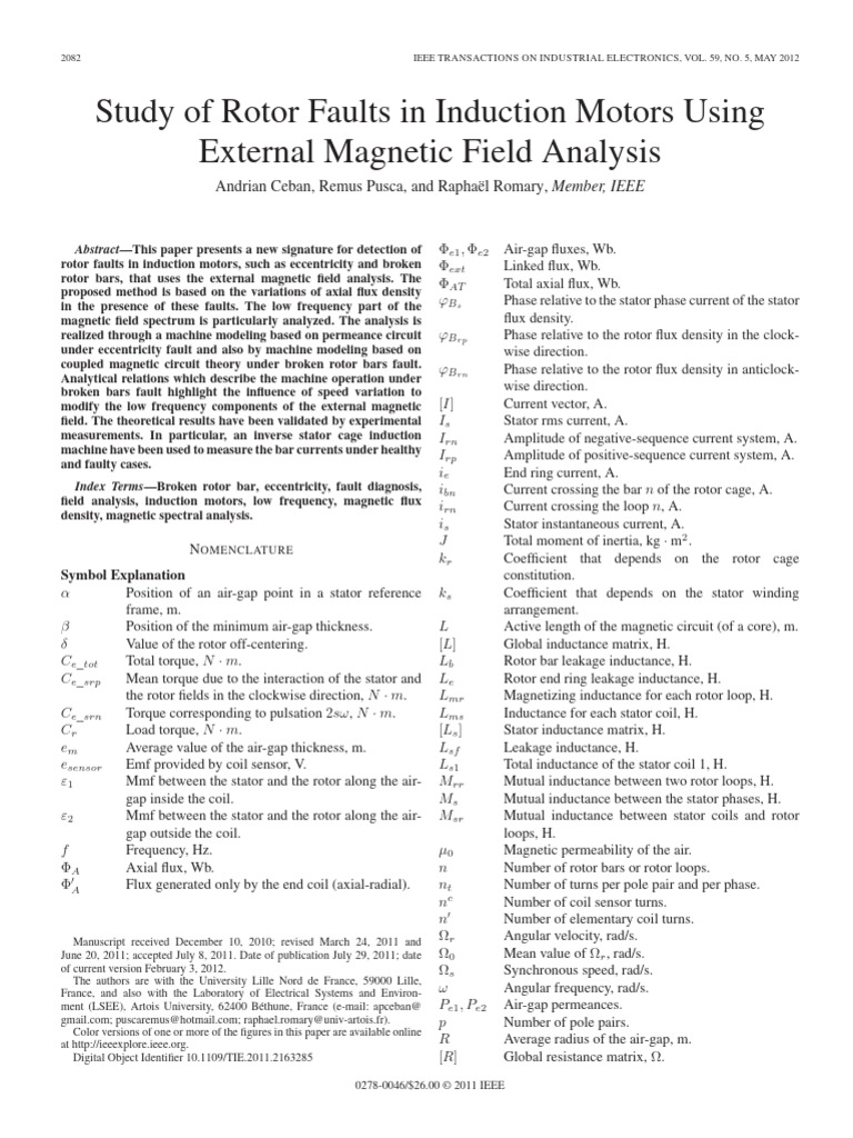 58 Study of Rotor Faults in Induction Motors Using External Magnetic ...