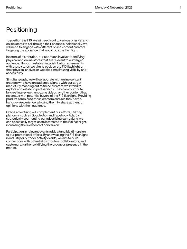 BSF_PWP-Positioning | PDF | Advertising | Human Communication