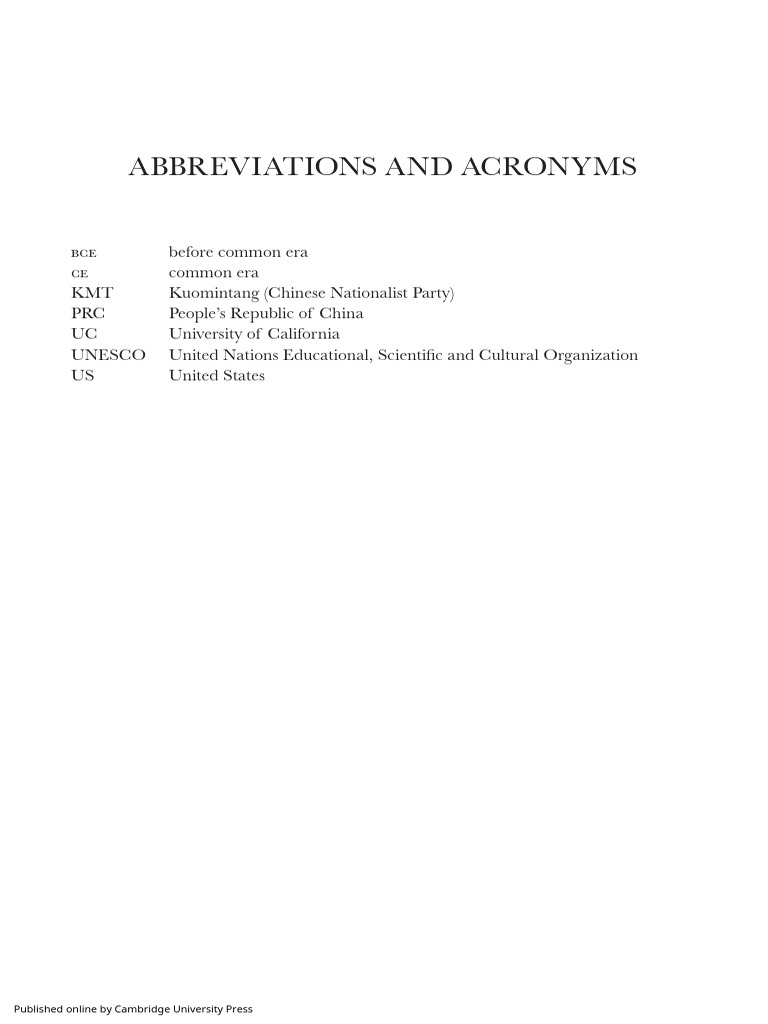 Abbreviations and Acronyms | PDF