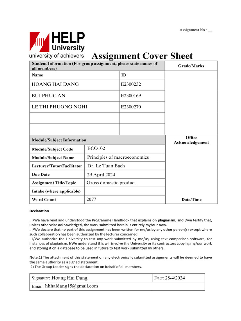 Eco102 Assignment Pdf Consumption Economics Fiscal Policy