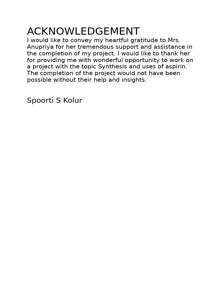 Acknowledgement | PDF