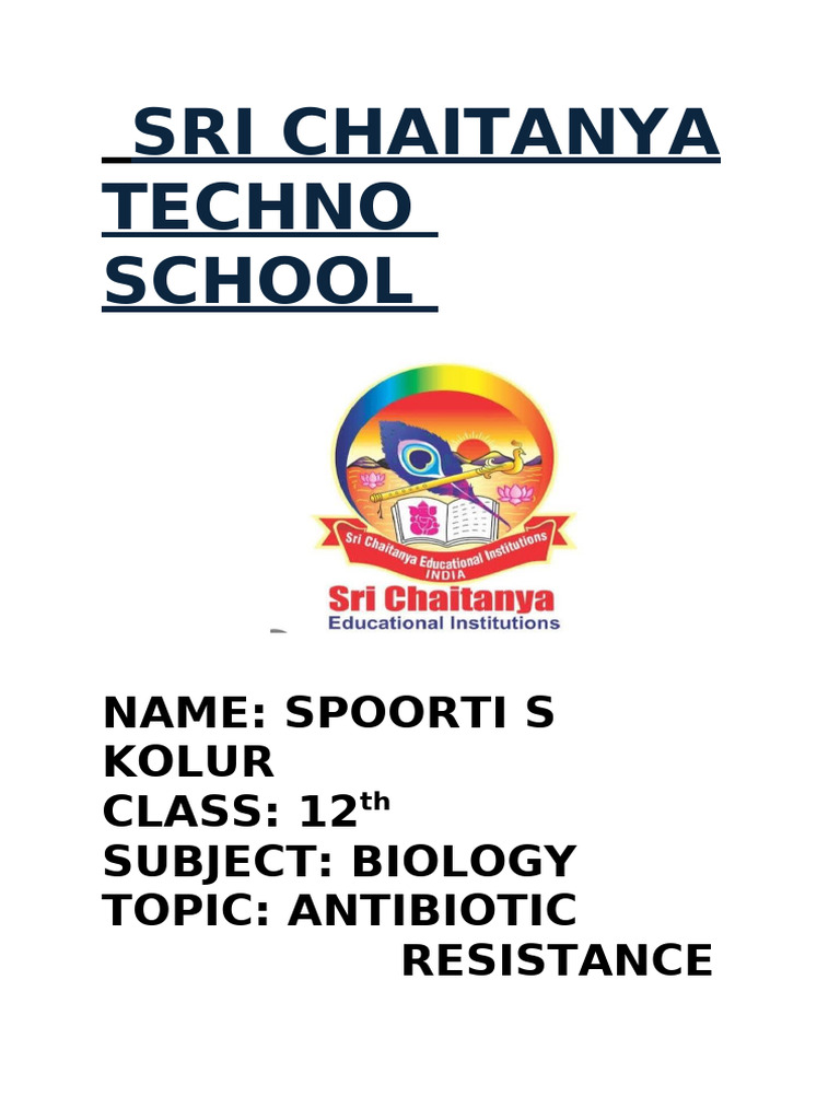 BIOLOGY PROJECT | PDF | Antimicrobial Resistance | Infection