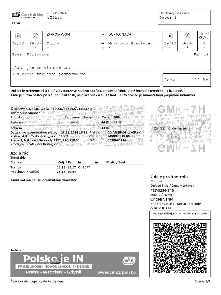 Ticket Xet7 Hhv9 8f68 | PDF