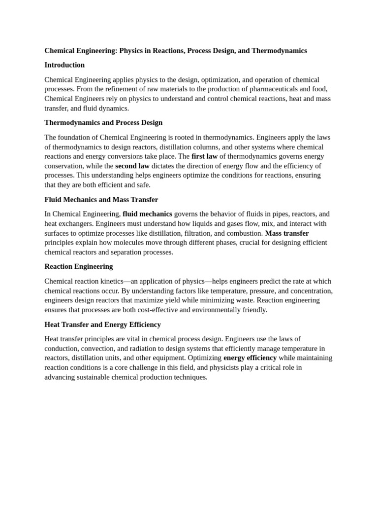 Chemical Engineering | PDF