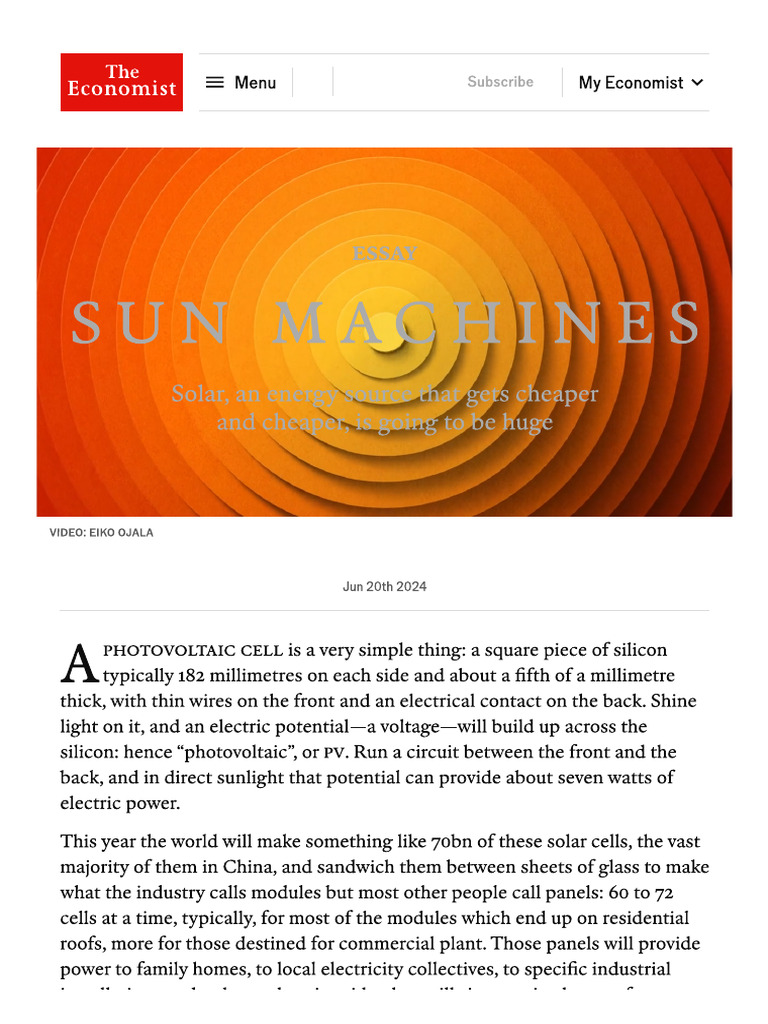 Sun Machines - The Economist. | PDF