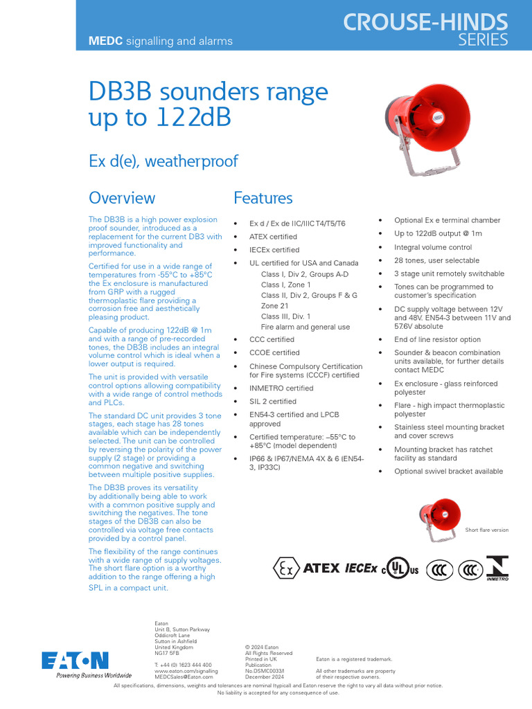 Dsmc0033 en Medc Db3b Sounder En54 | PDF | Electricity | Electrical ...