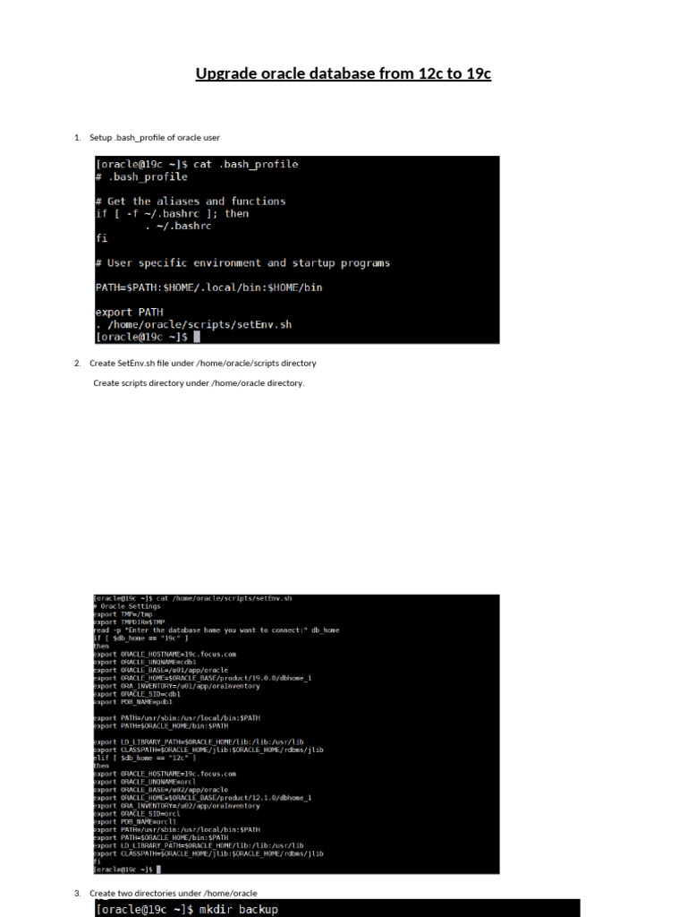 Upgrade_from_12c_to_19c | PDF | Compiler | Oracle Database