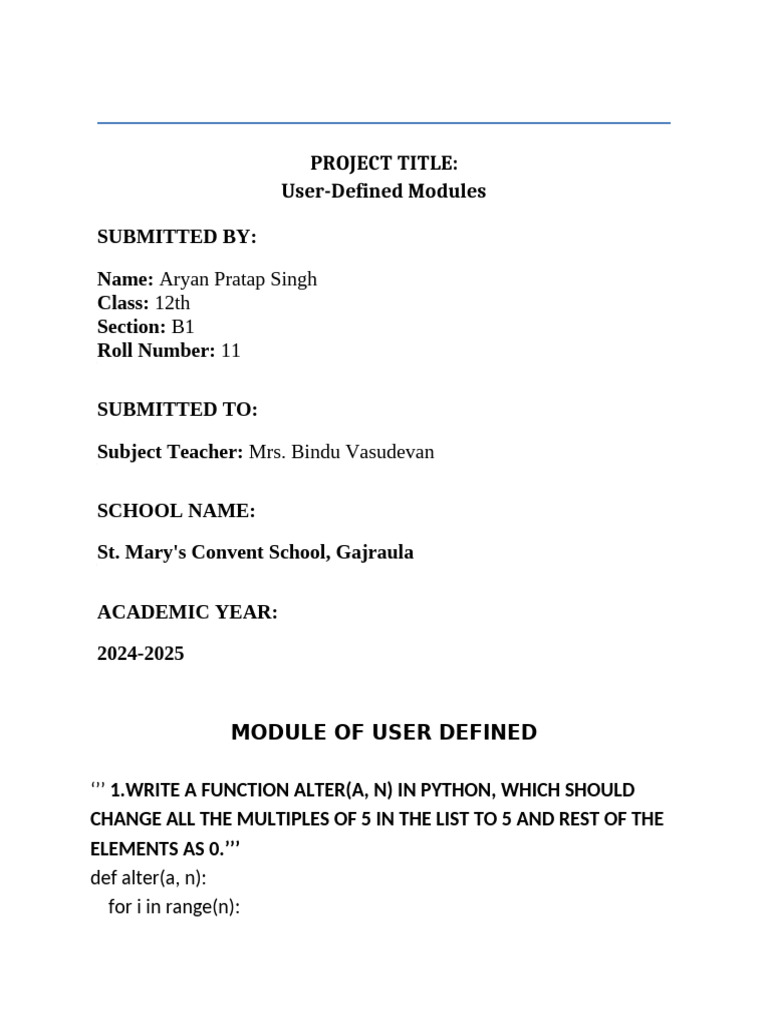 User Defined Module Aryan | PDF | Algorithms And Data Structures ...