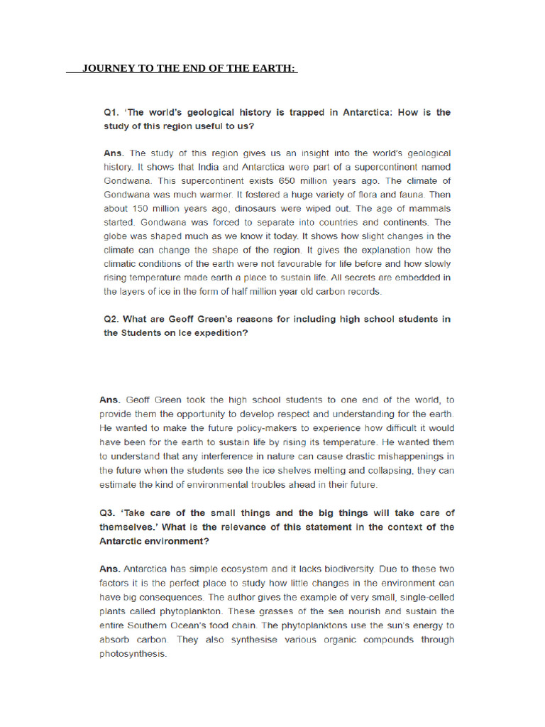 Journey To The End of The Earth | PDF