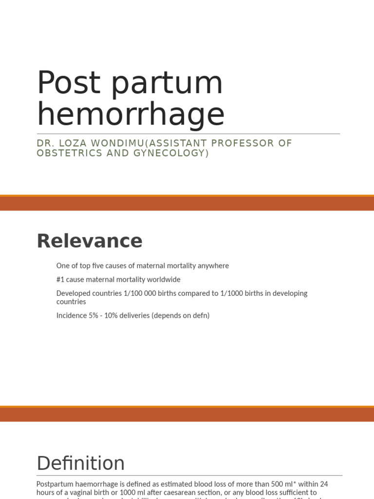 PPH | PDF | Childbirth | Postpartum Period