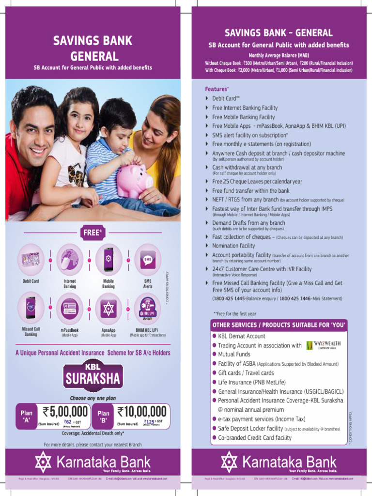 SB General Savings Account | PDF | Banks | Cheque