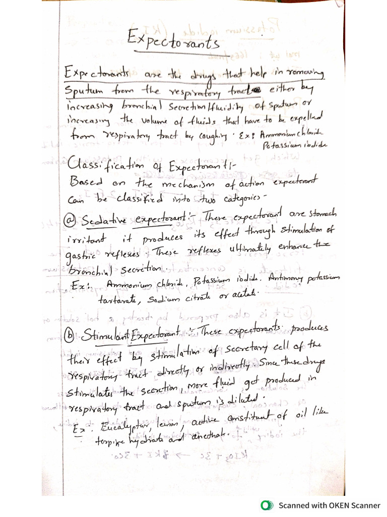 PIC Expectorants | PDF