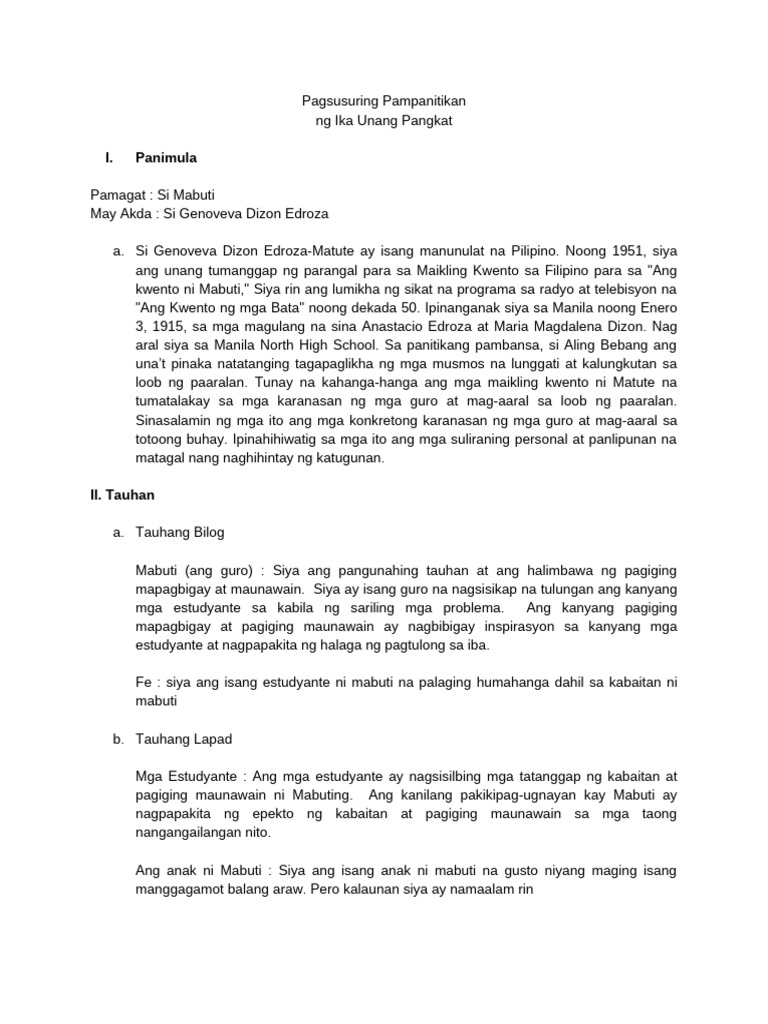 Pagsusuring Pampanitikan | PDF