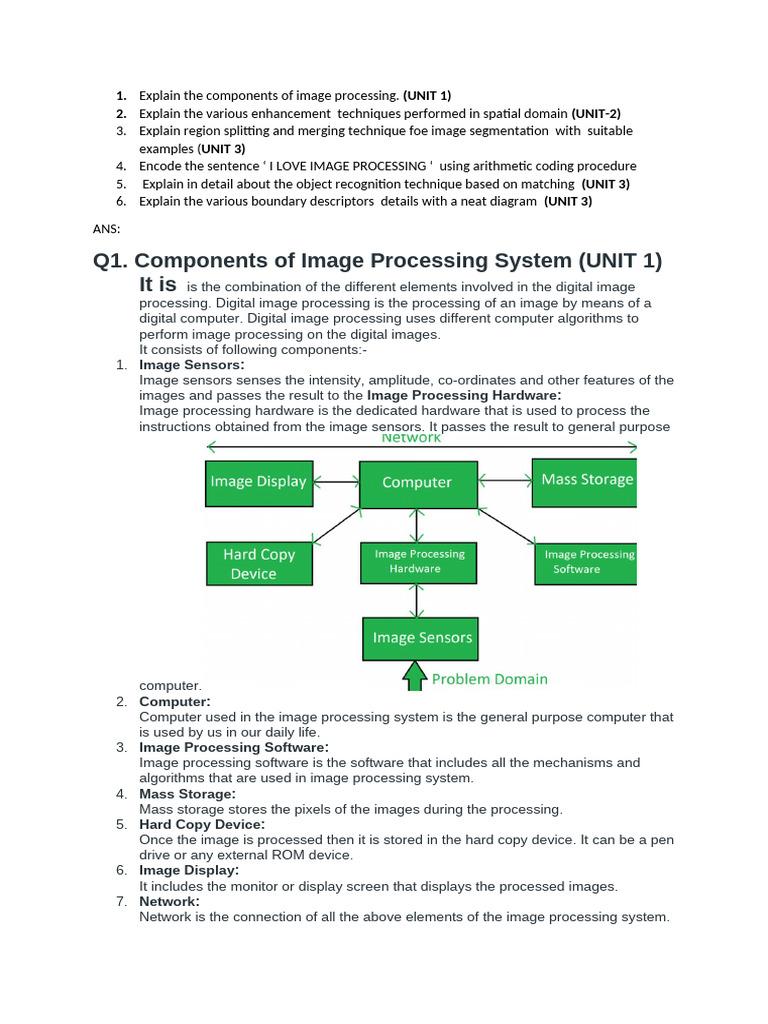 Rvi Important questions-PART 1 | PDF | Multidimensional Signal Processing | Computer Graphics