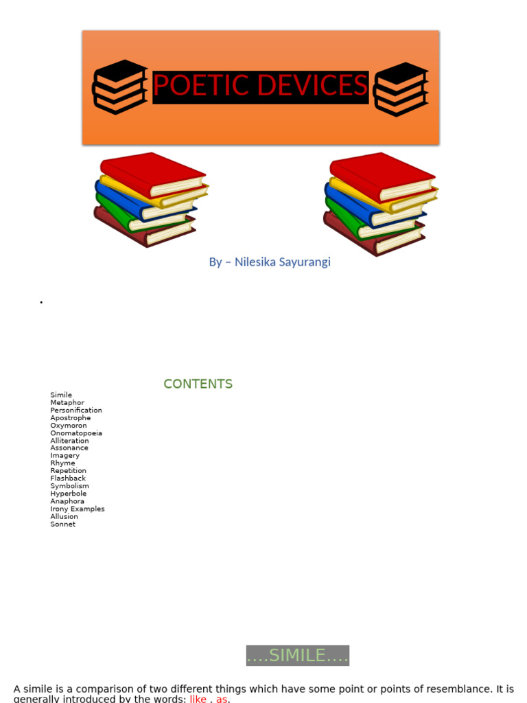 POETIC DEVICES New | PDF