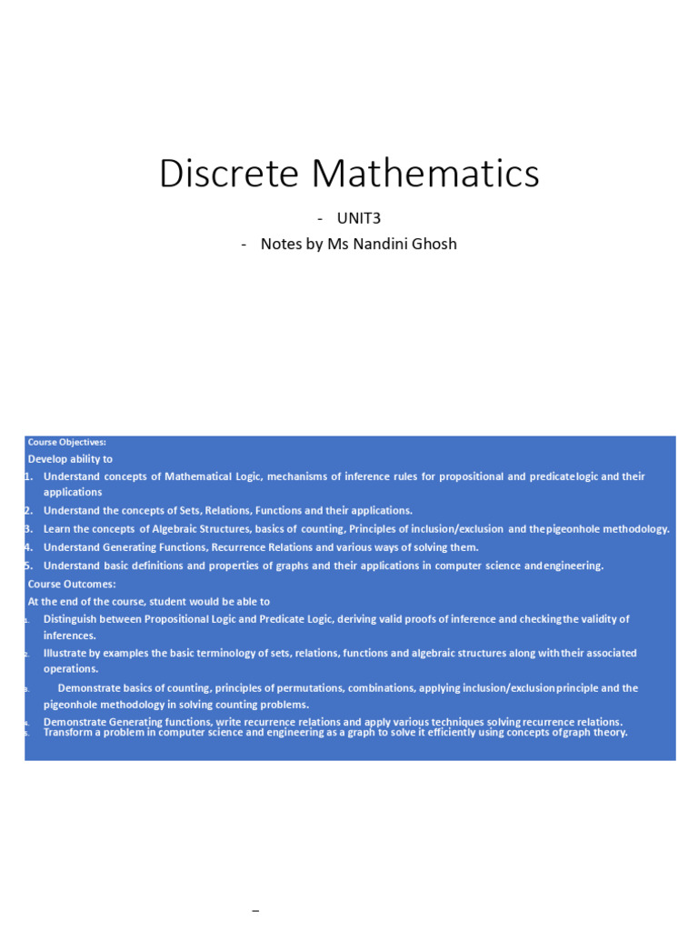 Combinatorics in Discrete Mathematics | PDF | Function (Mathematics ...