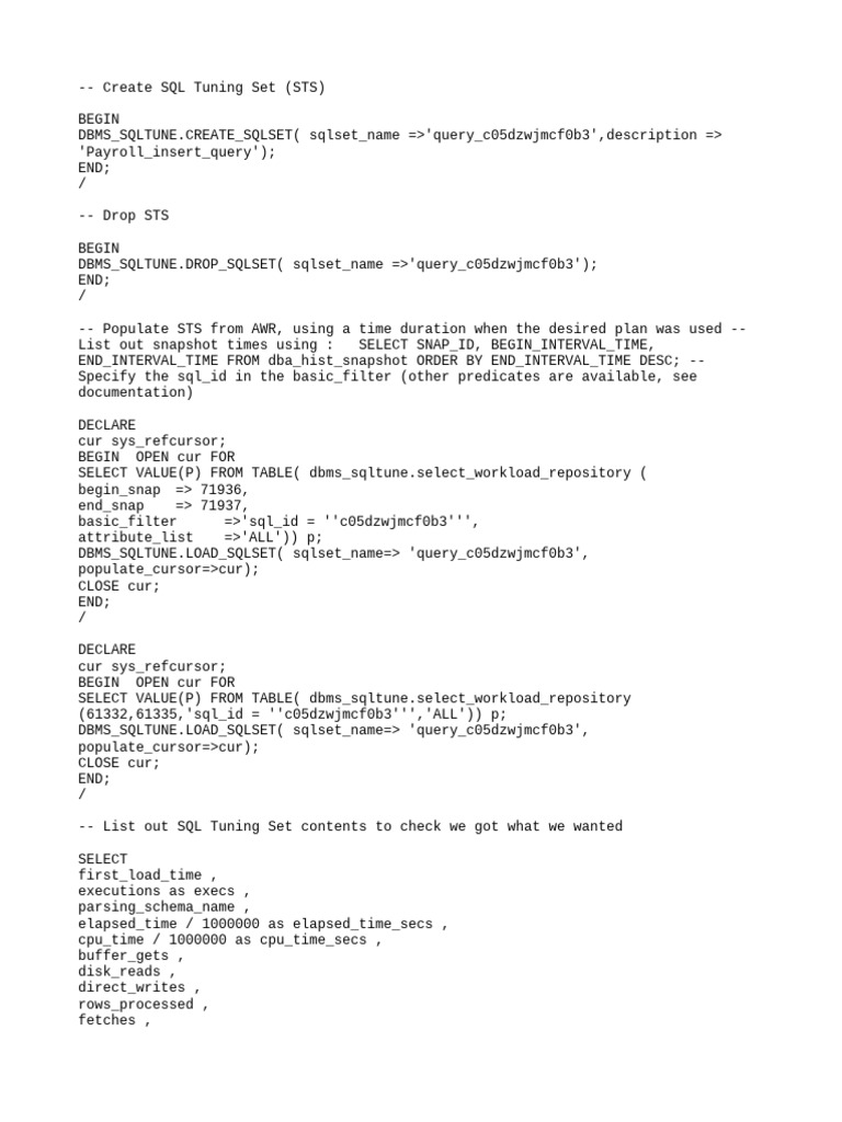 Knowledge Base Baselines Jayesh | PDF | Sql | Pl/Sql